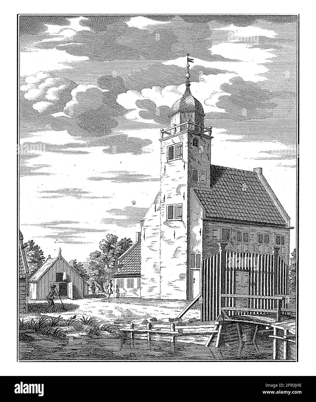 The castle at Herpt. On the right an access bridge Stock Photo - Alamy