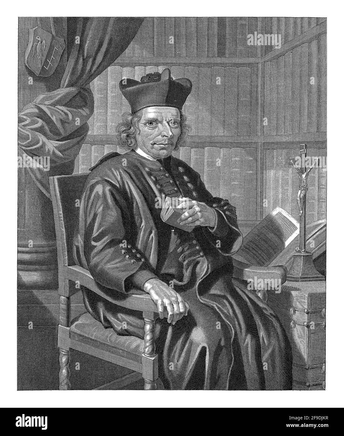 Knee-piece by Justus Modersohn, pastor in Amsterdam. Behind Modersohn a ...