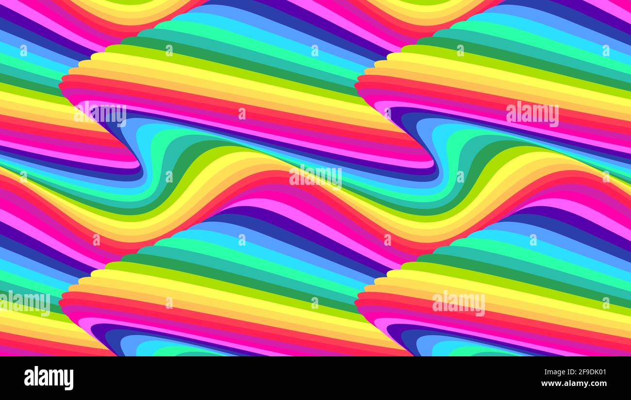 Abstract pattern with narrow lines. Psychedelic colorful background ...
