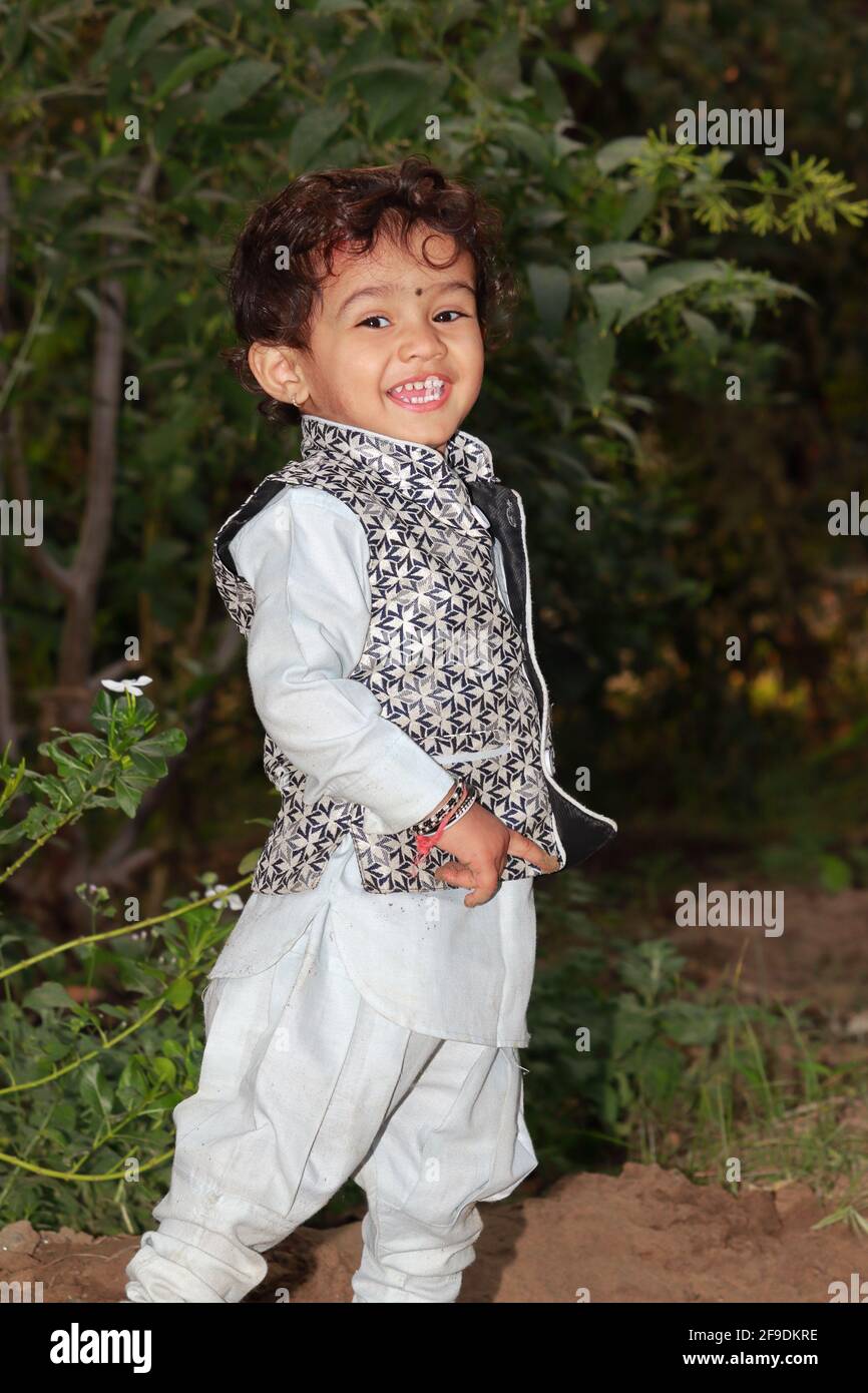 Indian Child Standing Up