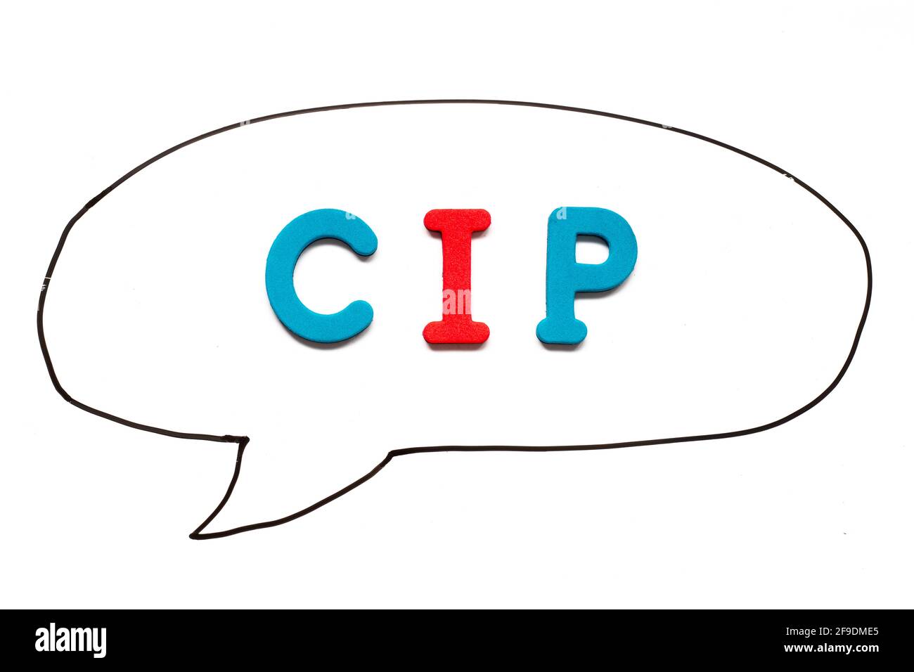 Alphabet letter with word CIP (Abbreviation of Carriage and Insurance ...