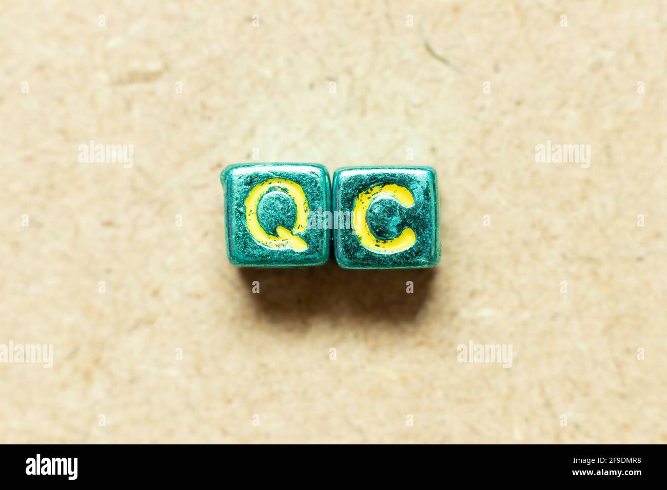 Metallic color alphabet letter block in word QC (Abbreviation of ...
