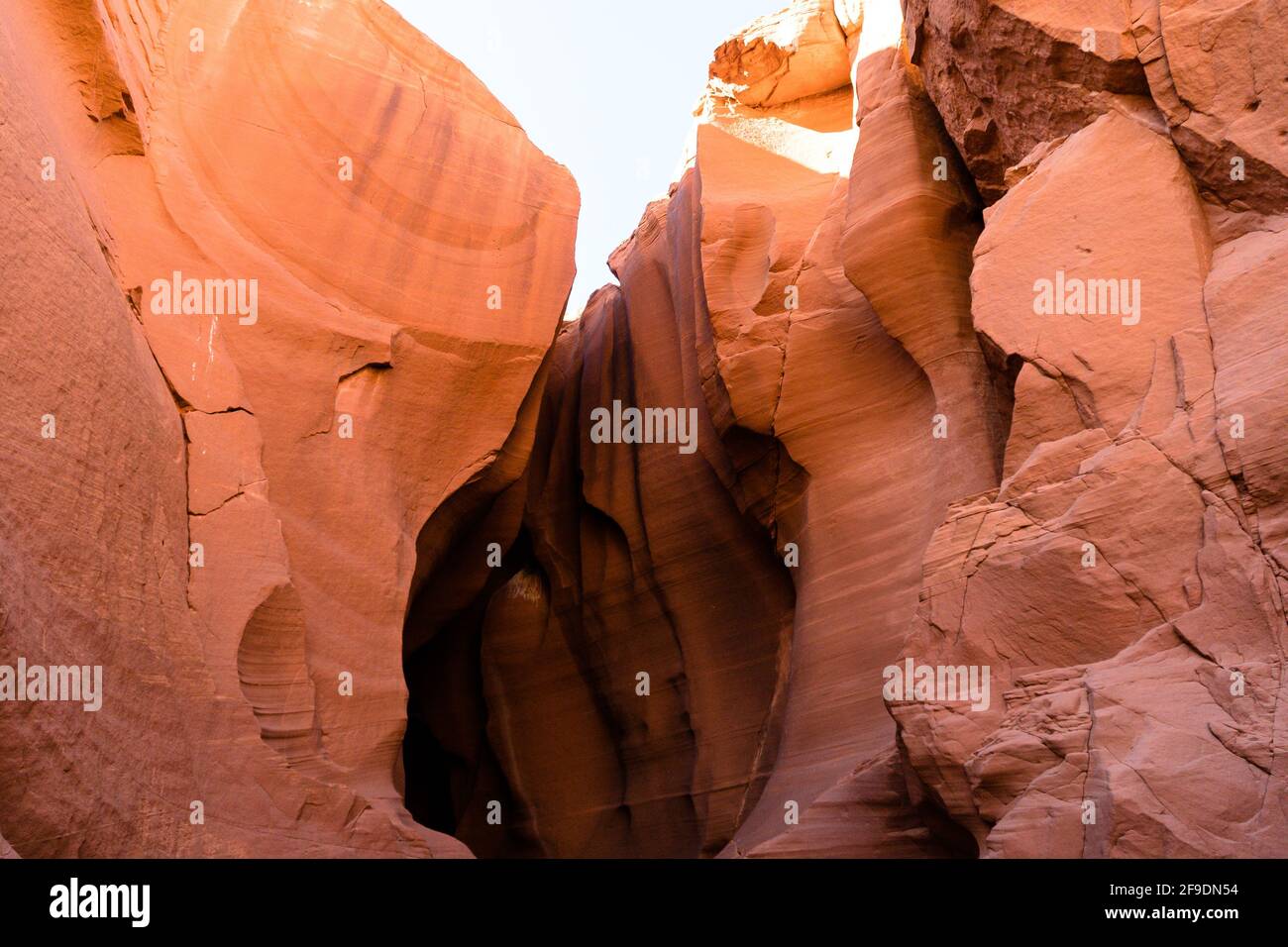 A beautiful view of amazing sandstone formations of Antelope Canyon in ...