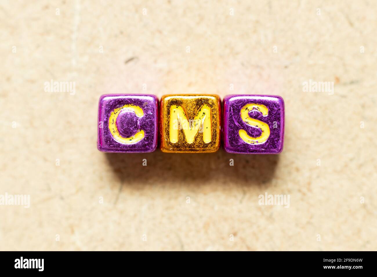 Metallic color alphabet letter block in word CMS (Abbreviation of ...