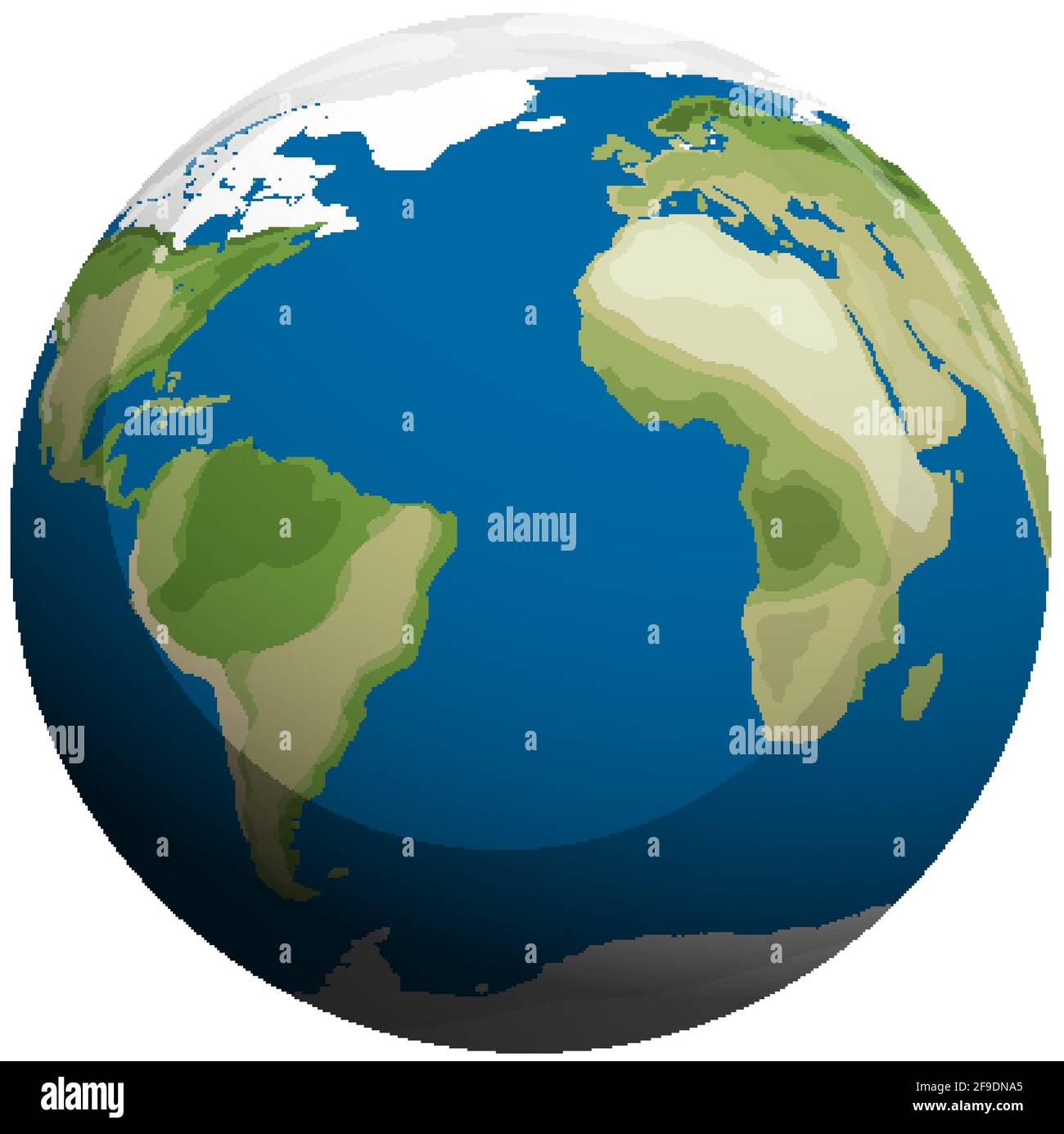 Isolated earth on white background illustration Stock Vector Image ...