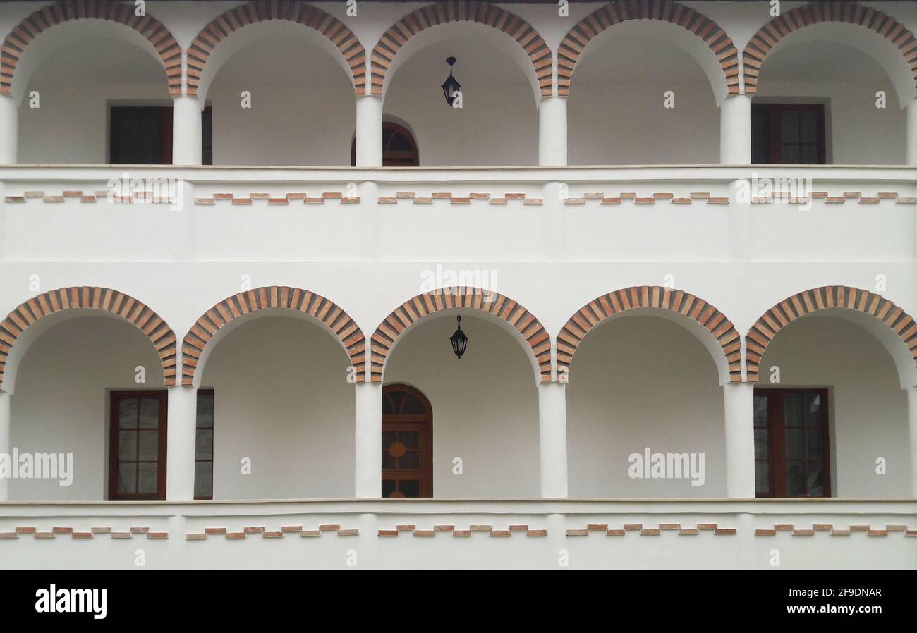 A closeup shot of the architecture with beautiful arches of the ...