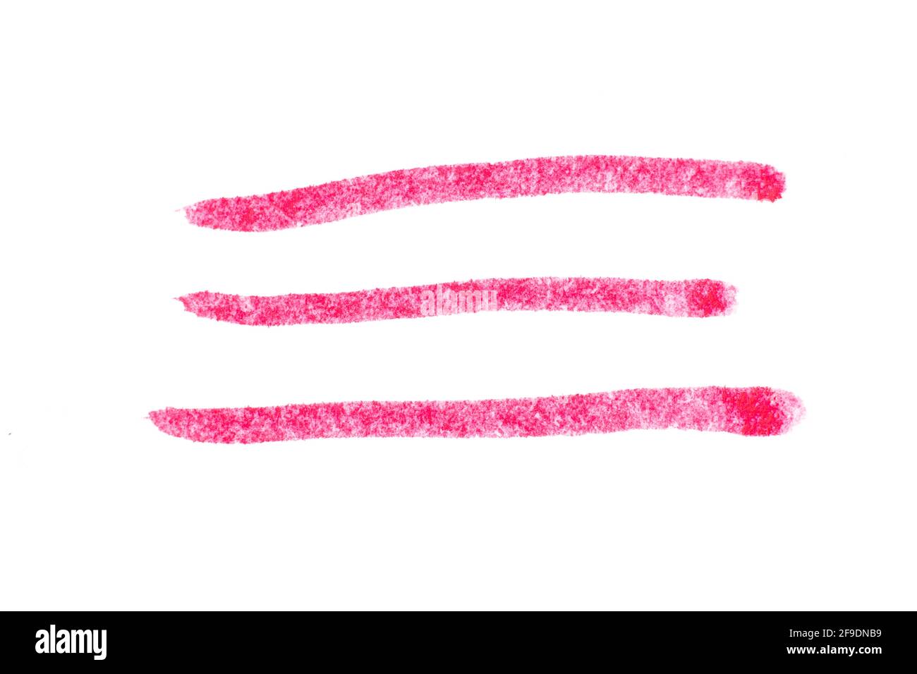 Red color watercolor handdrawing as square line brush on white paper ...