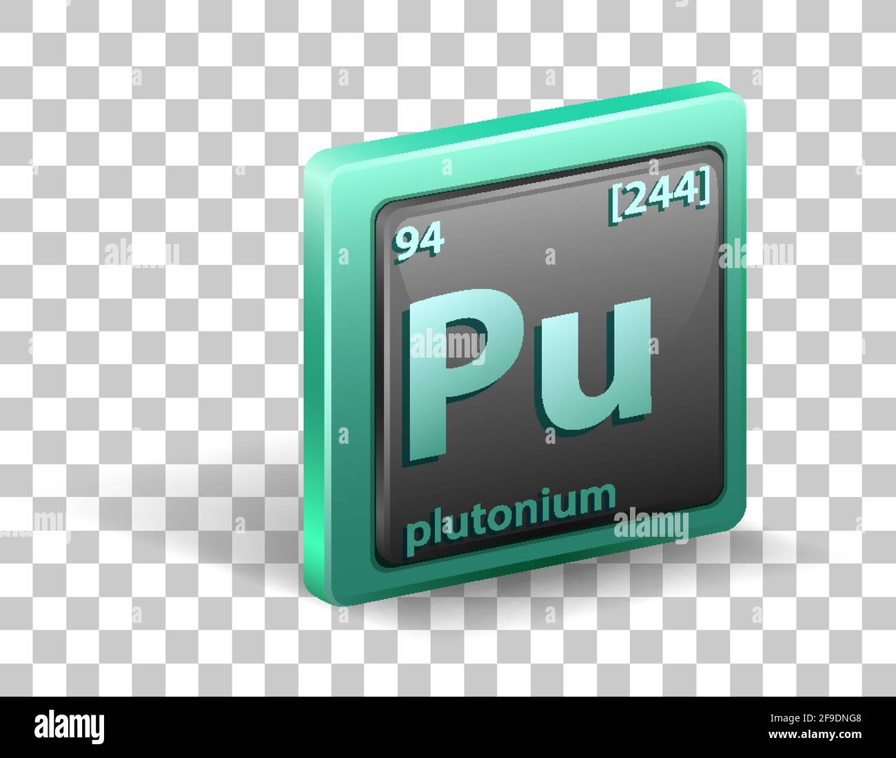 Plutonium chemical element. Chemical symbol with atomic number and ...