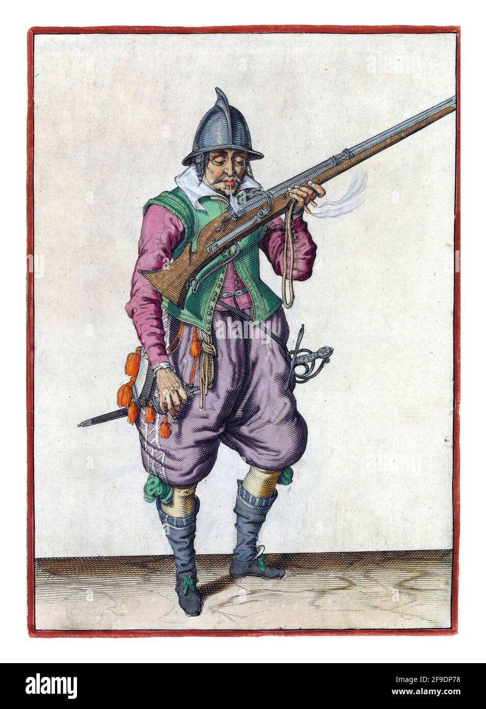 A soldier, full-length, to the right, holding a rudder (a certain type ...