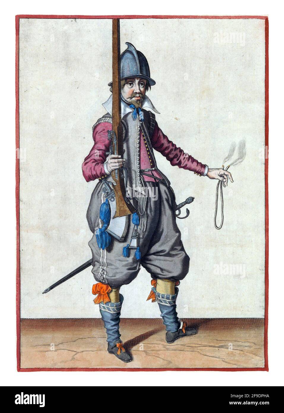 A soldier, full-length, to the right, holding a rudder (a particular ...