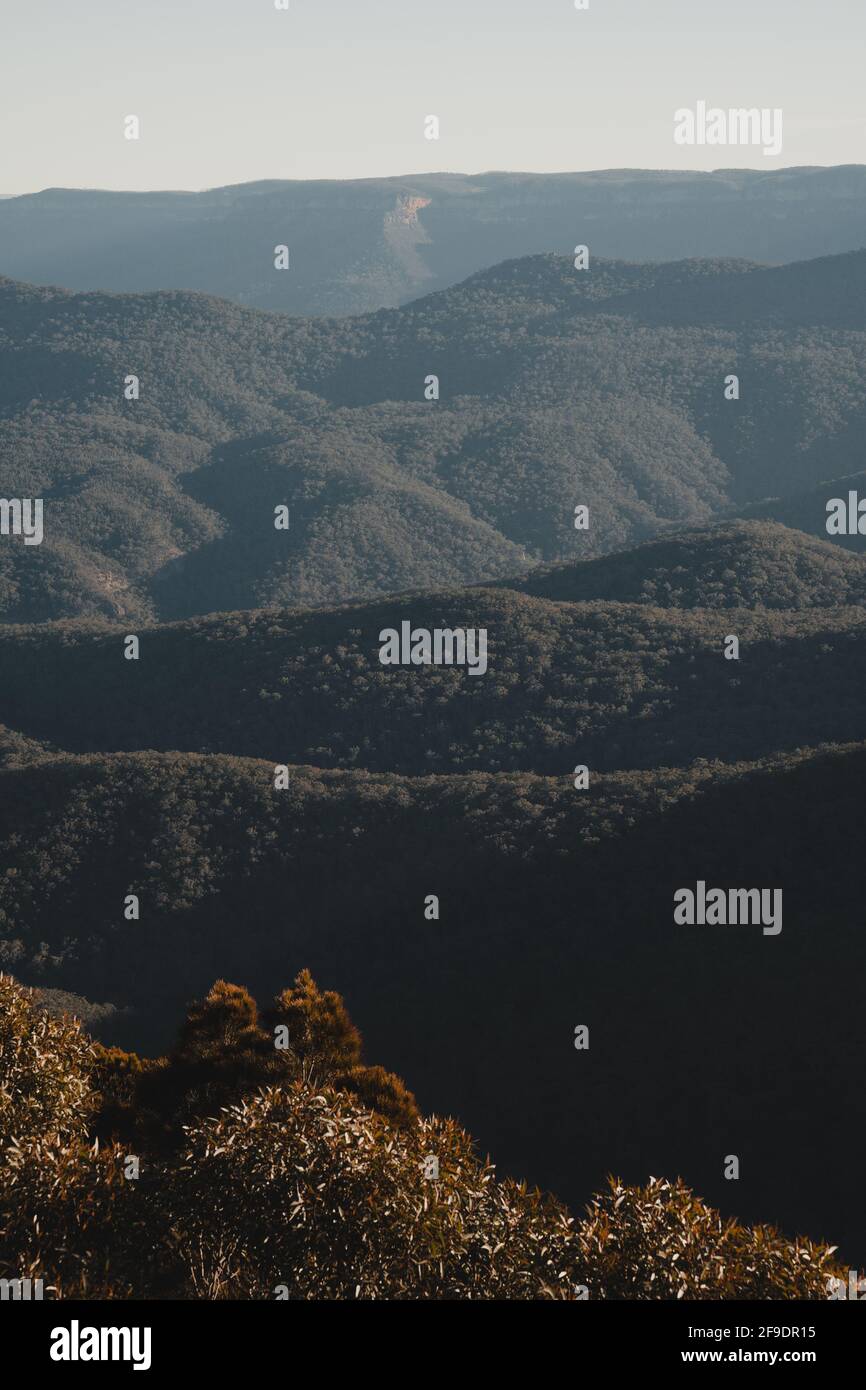 View of the Ruined Castle from Sublime Point Lookout in the Blue ...