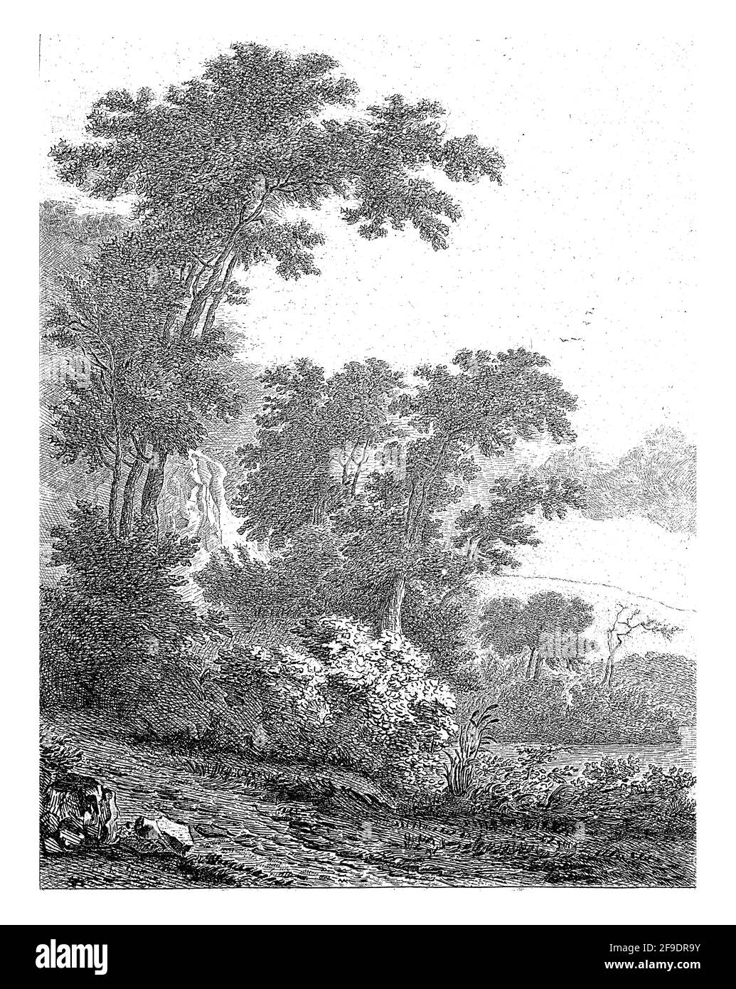 Painting landscape trees on Cut Out Stock Images & Pictures - Alamy