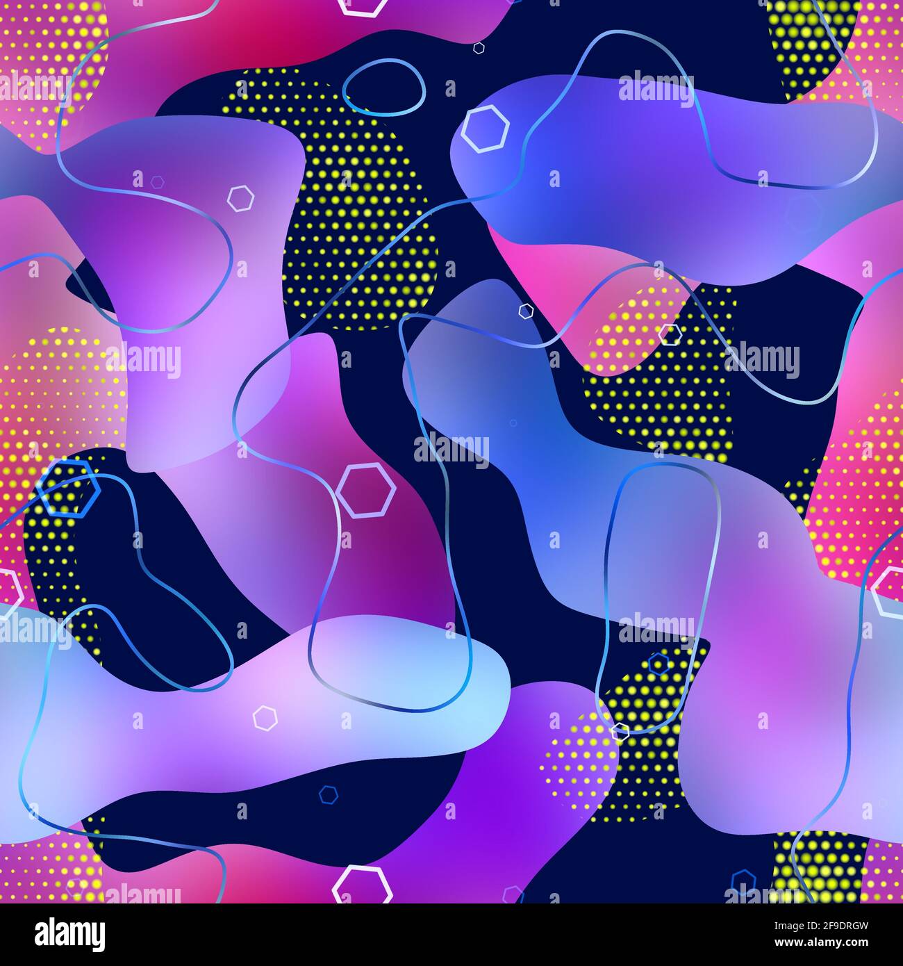 Seamless vibrant lava lamp liquid pattern design for print Stock Photo ...