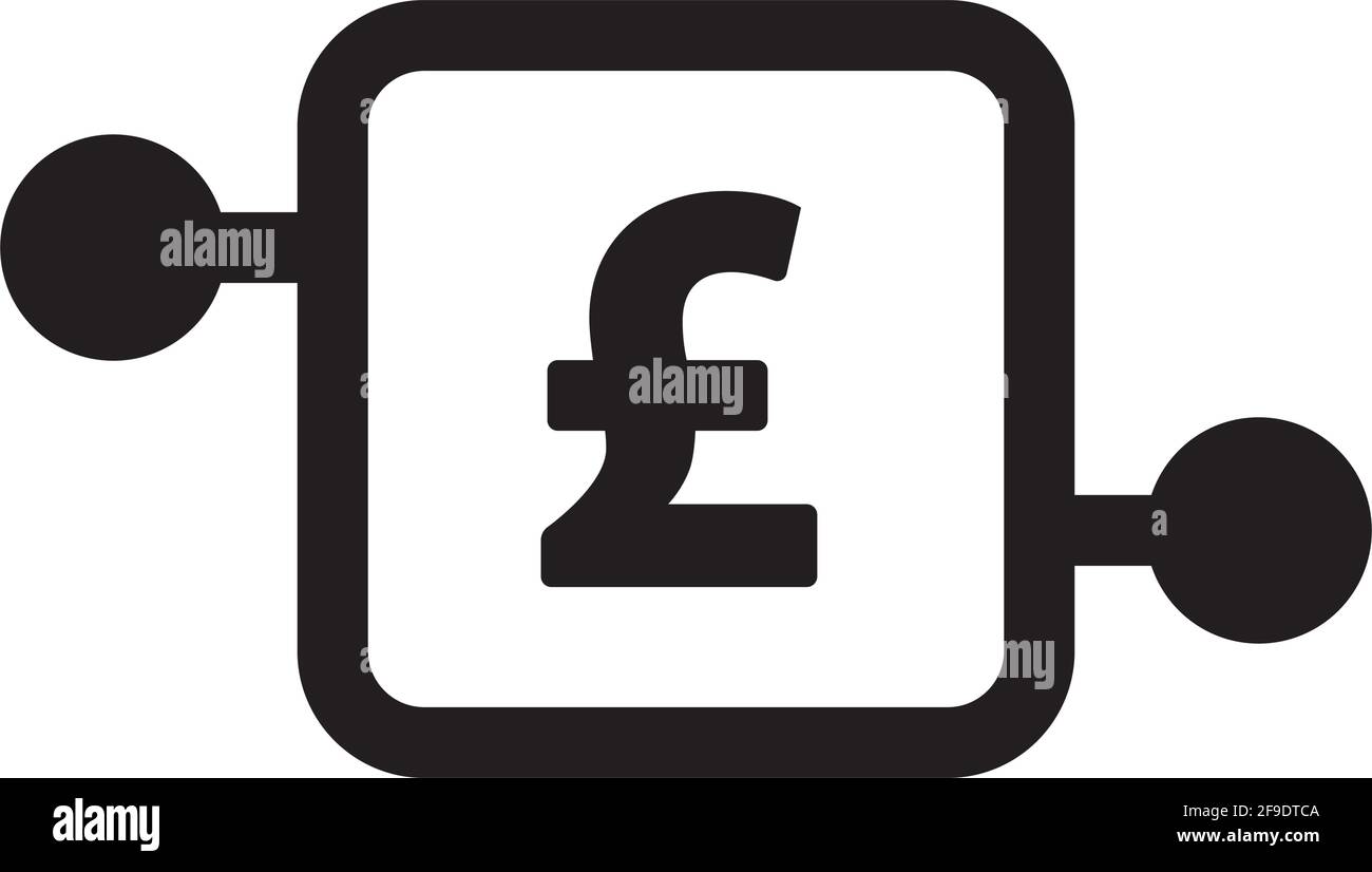Digital pound icon vector currency symbol for digital transactions for ...