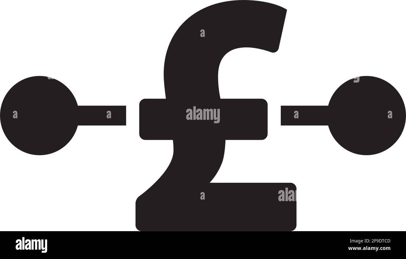 Digital pound icon vector currency symbol for digital transactions for ...