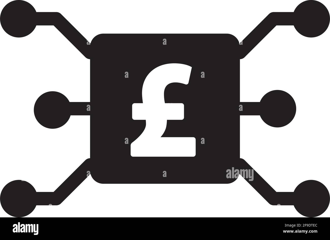 Digital pound currency icon vector symbol for digital transactions for ...