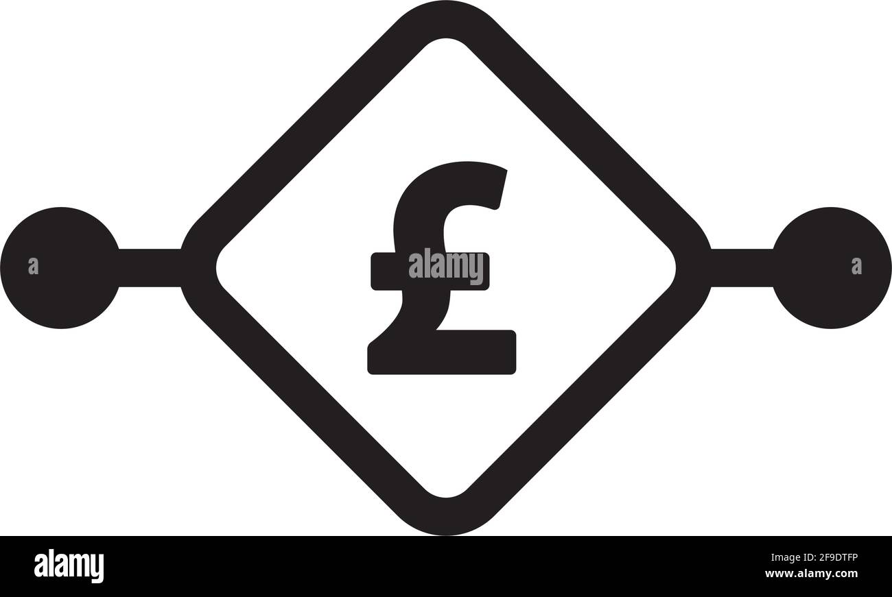 Digital pound icon vector currency symbol for digital transactions for ...