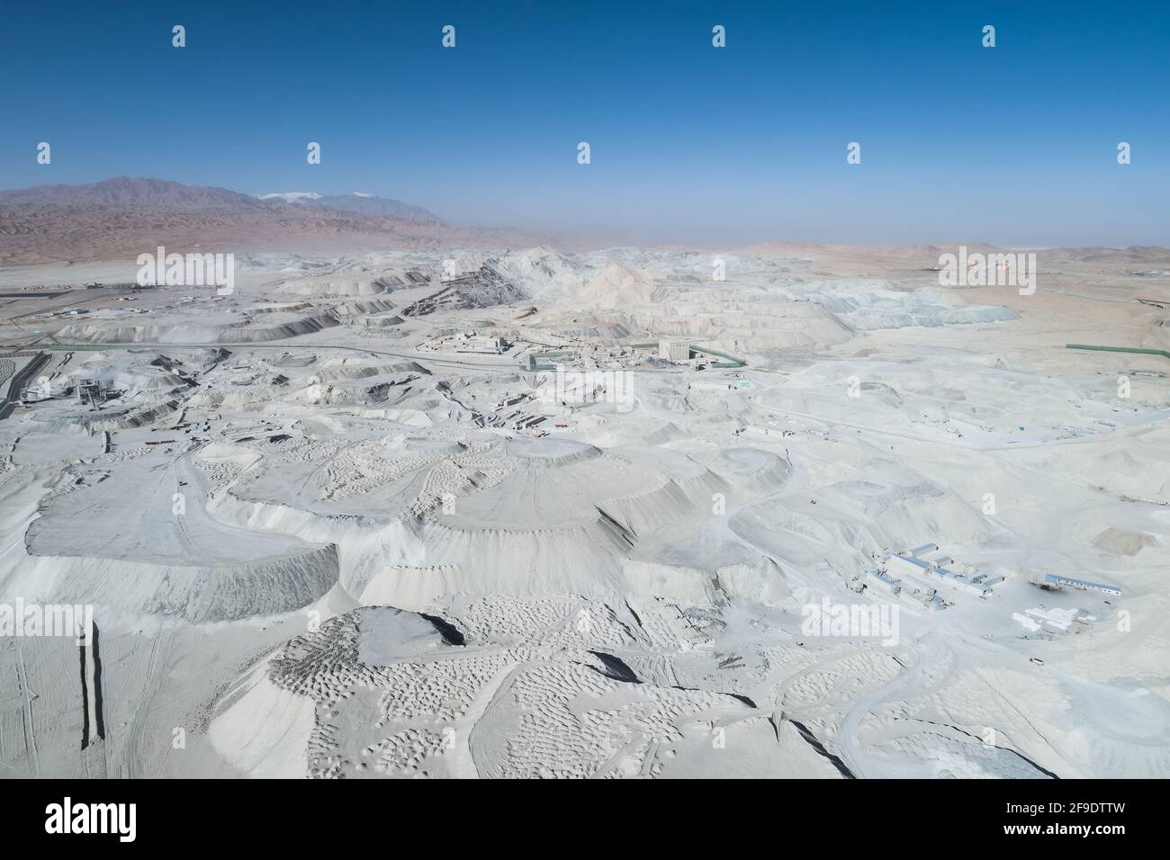 Aerial photography of open-pit asbestos mine Stock Photo - Alamy