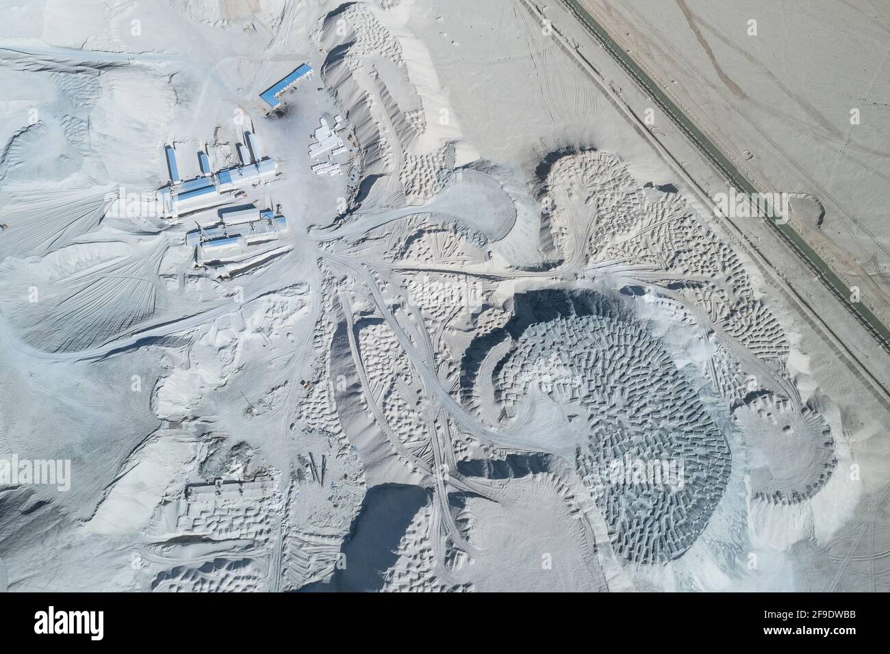 Aerial photography of open-pit asbestos mine Stock Photo - Alamy
