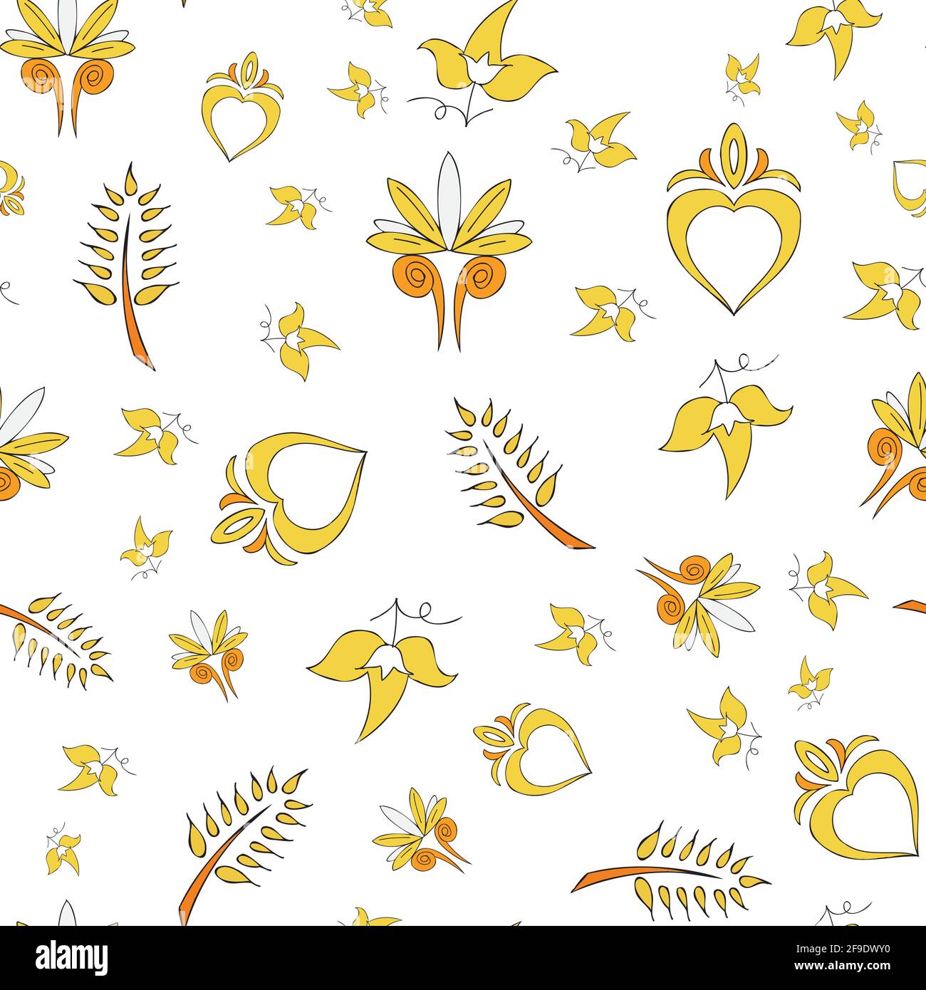 Vector background Brittany celtic, Breton trational folklore symbols ...