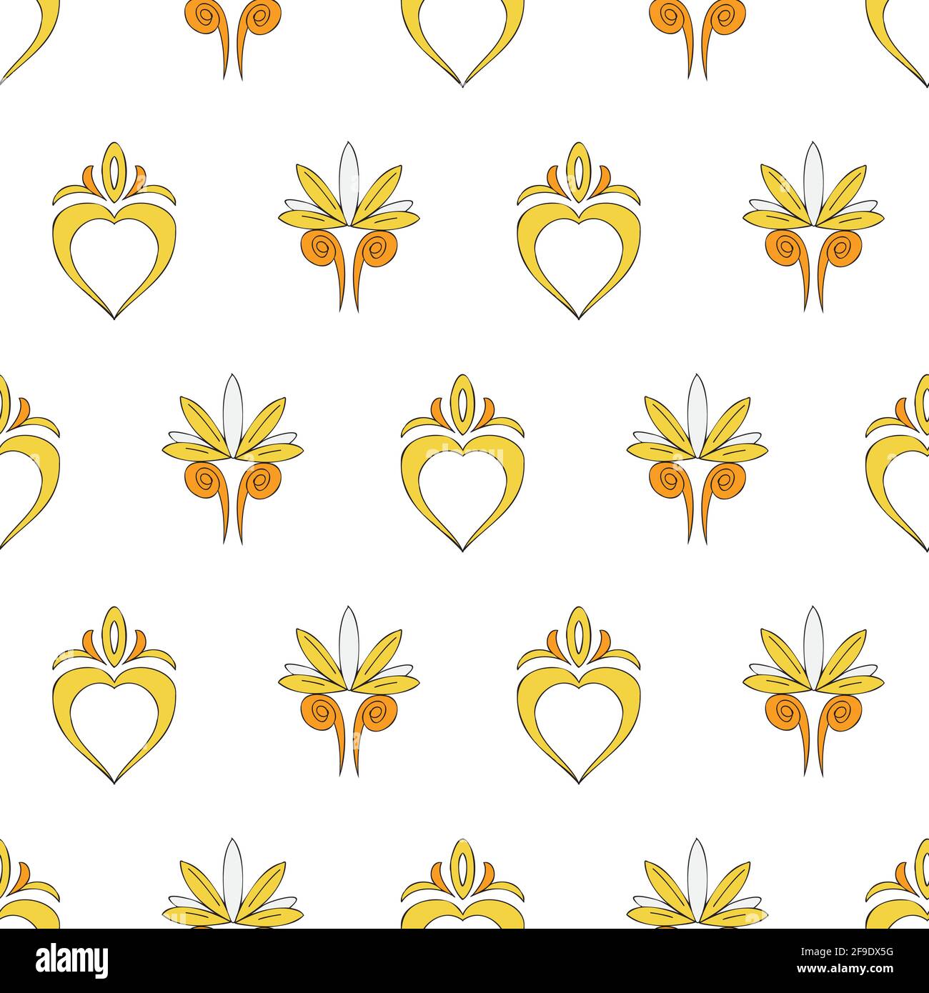 Vector background Brittany celtic, Breton trational folklore symbols ...