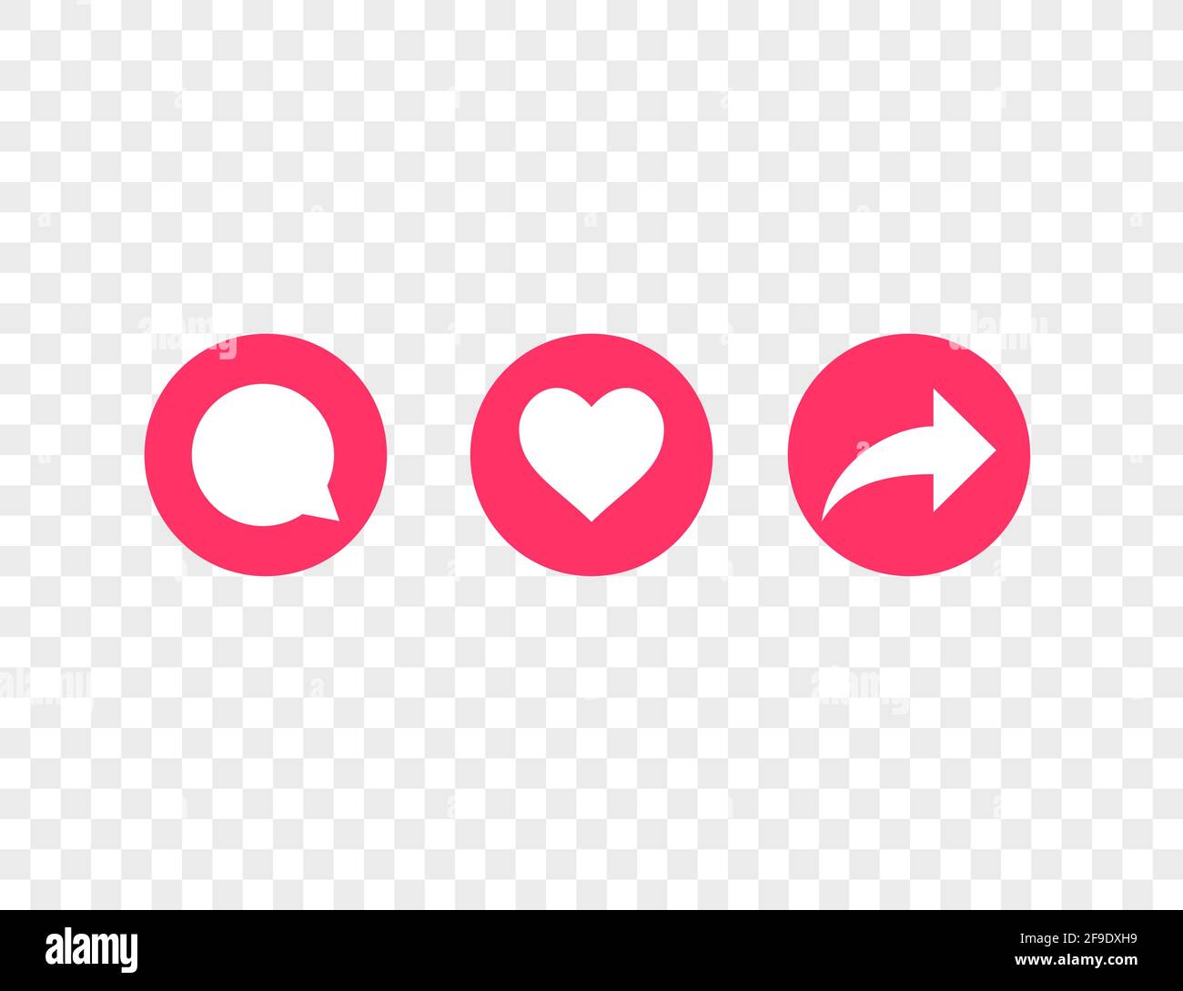Vector illustration. Like, heart share comment icon Stock Vector Image ...