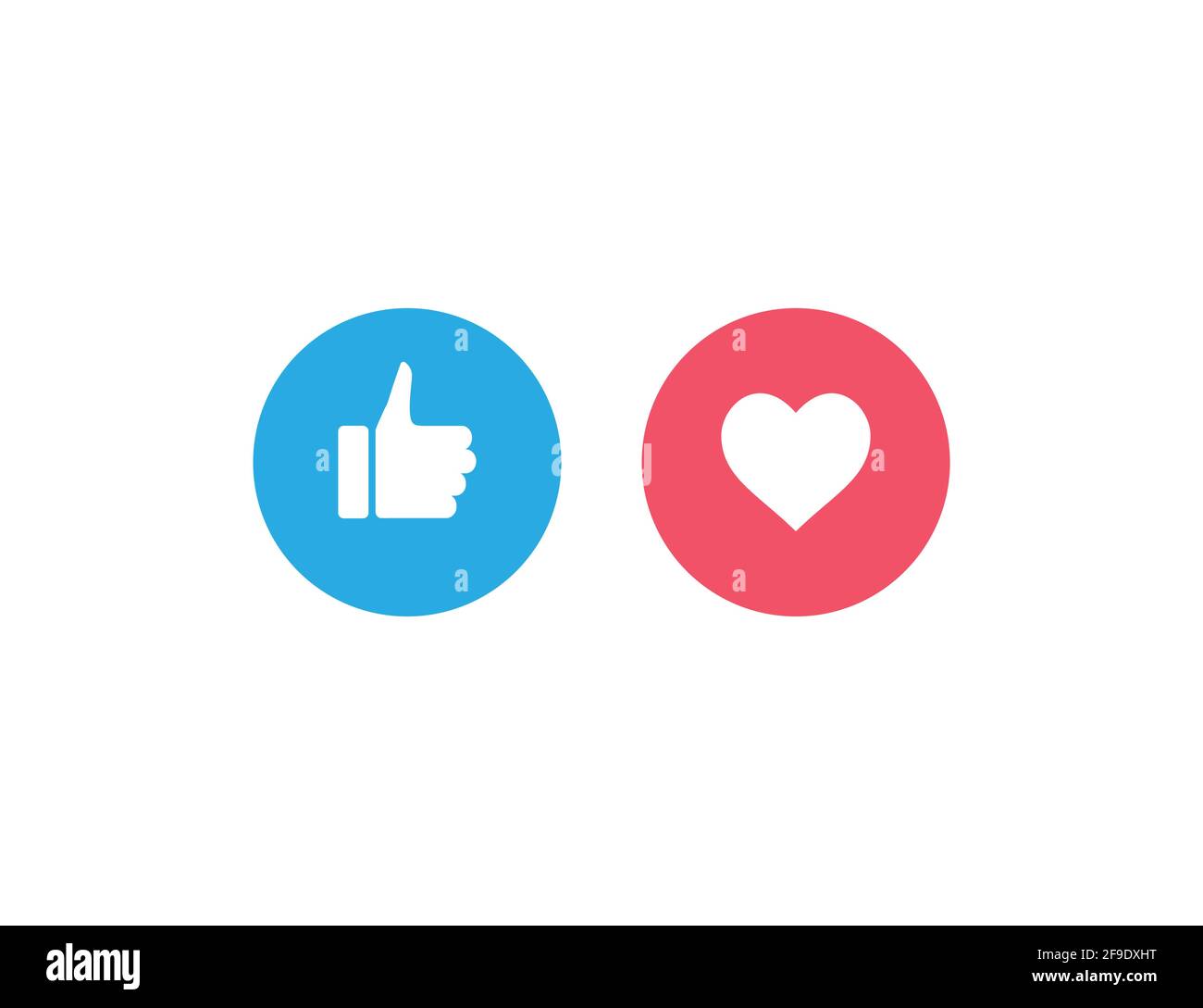 Vector illustration. Like, heart thumb social media icon Stock Vector ...