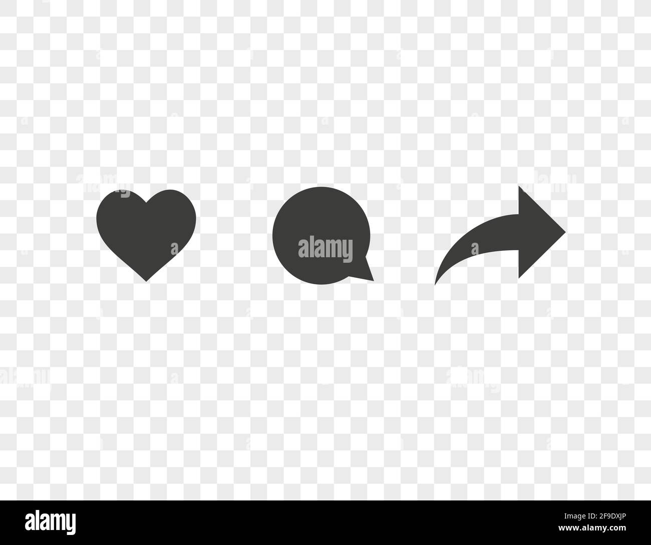 Vector illustration. Like, heart share comment icon Stock Vector Image ...