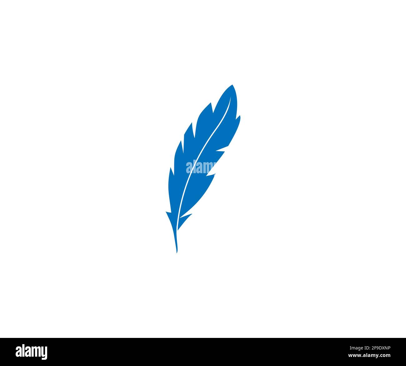 Feather on paper icon Cut Out Stock Images & Pictures - Alamy