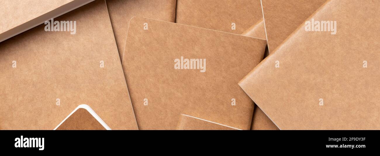 kraft brown notebook background texture.disorder alignment backdrop of ...