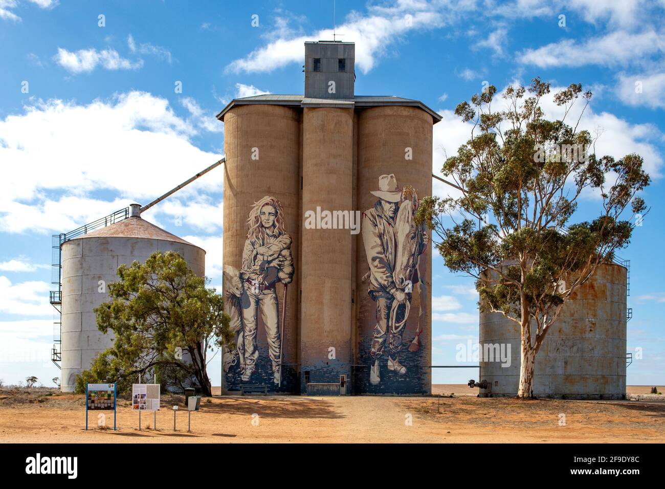 ''Farmers'' Silo Art, Rosebery, Victoria, Australia Stock Photo - Alamy
