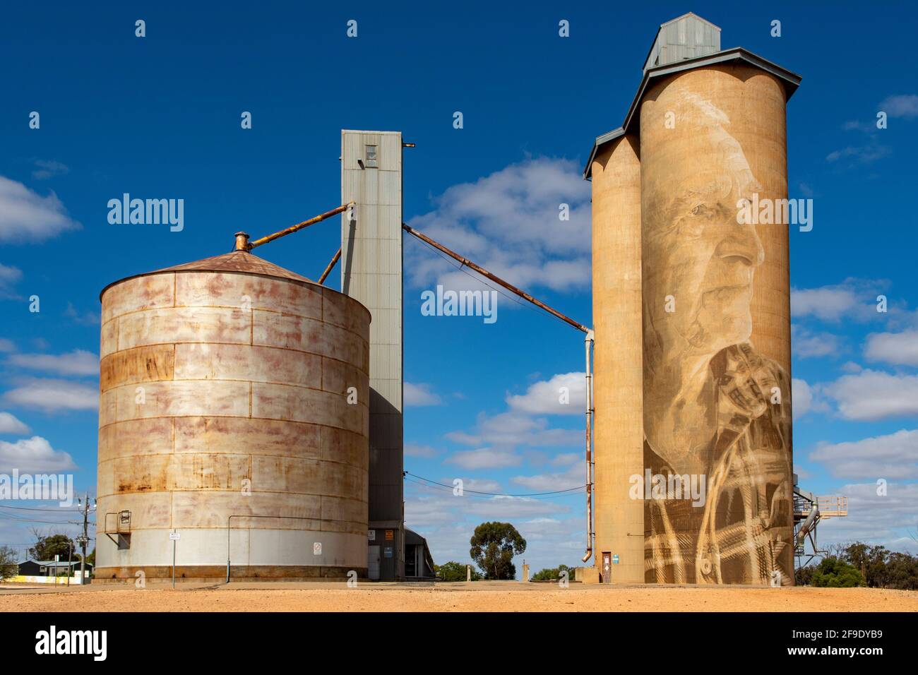 ''Geoff Horman'' Silo Art, Lascelles, Victoria, Australia Stock Photo ...