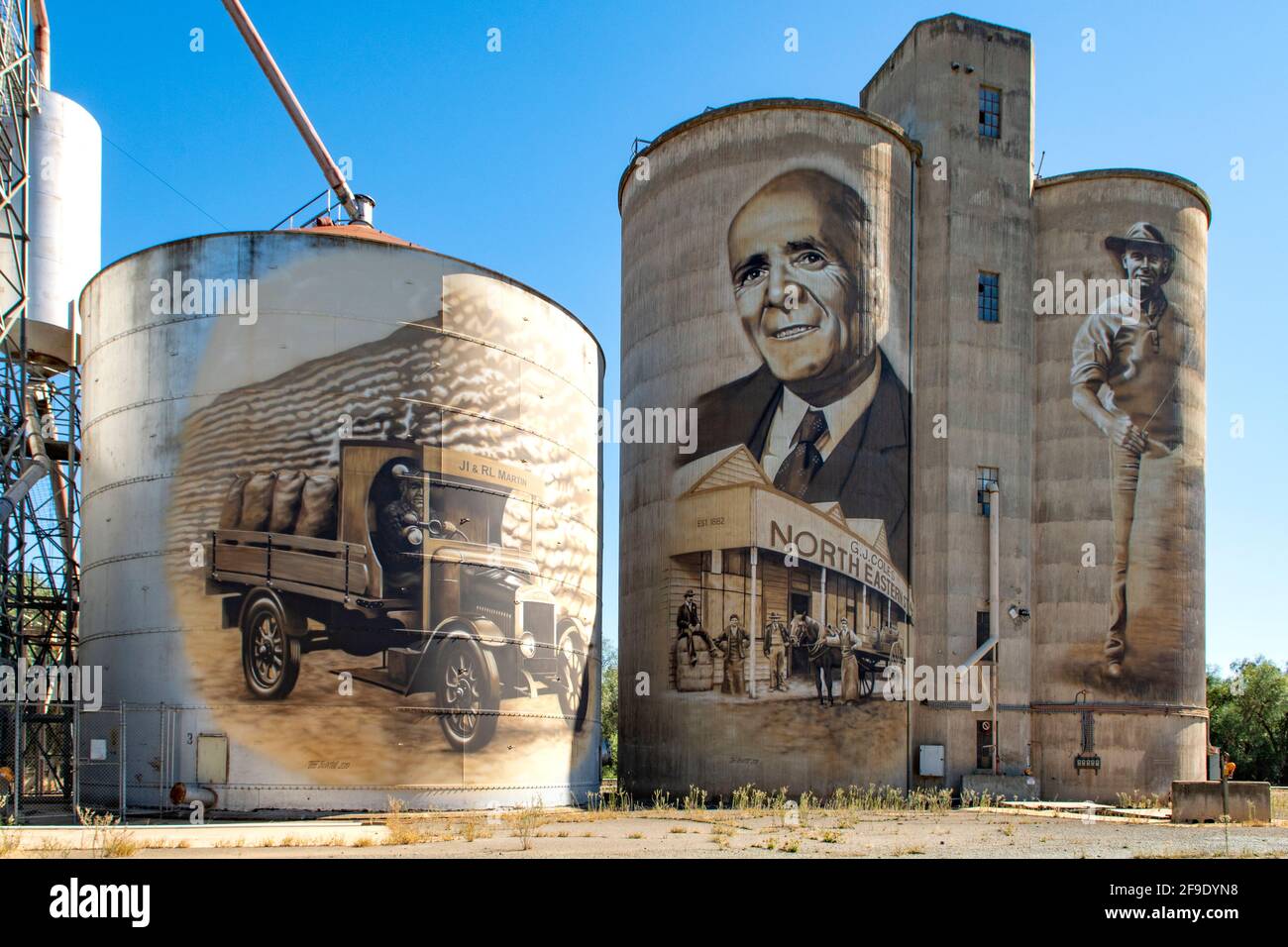Historic Silo Art, St James, Victoria, Australia Stock Photo - Alamy