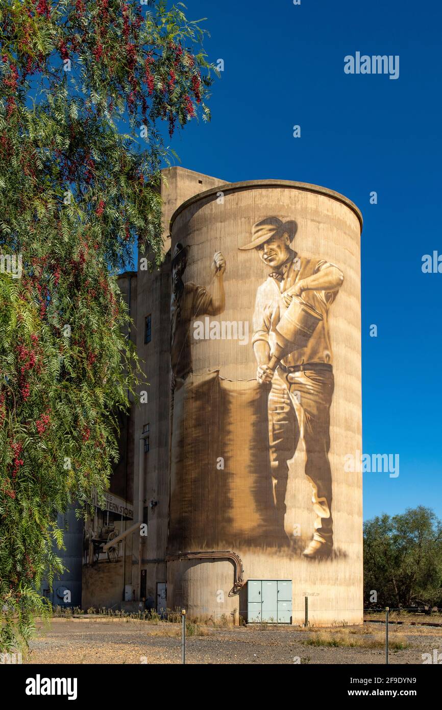 Historic Silo Art, St James, Victoria, Australia Stock Photo - Alamy