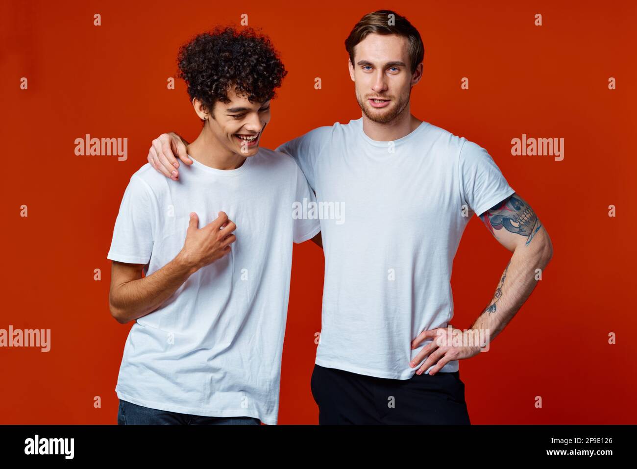 Two Brothers Hugging Other High Resolution Stock Photography and Images ...