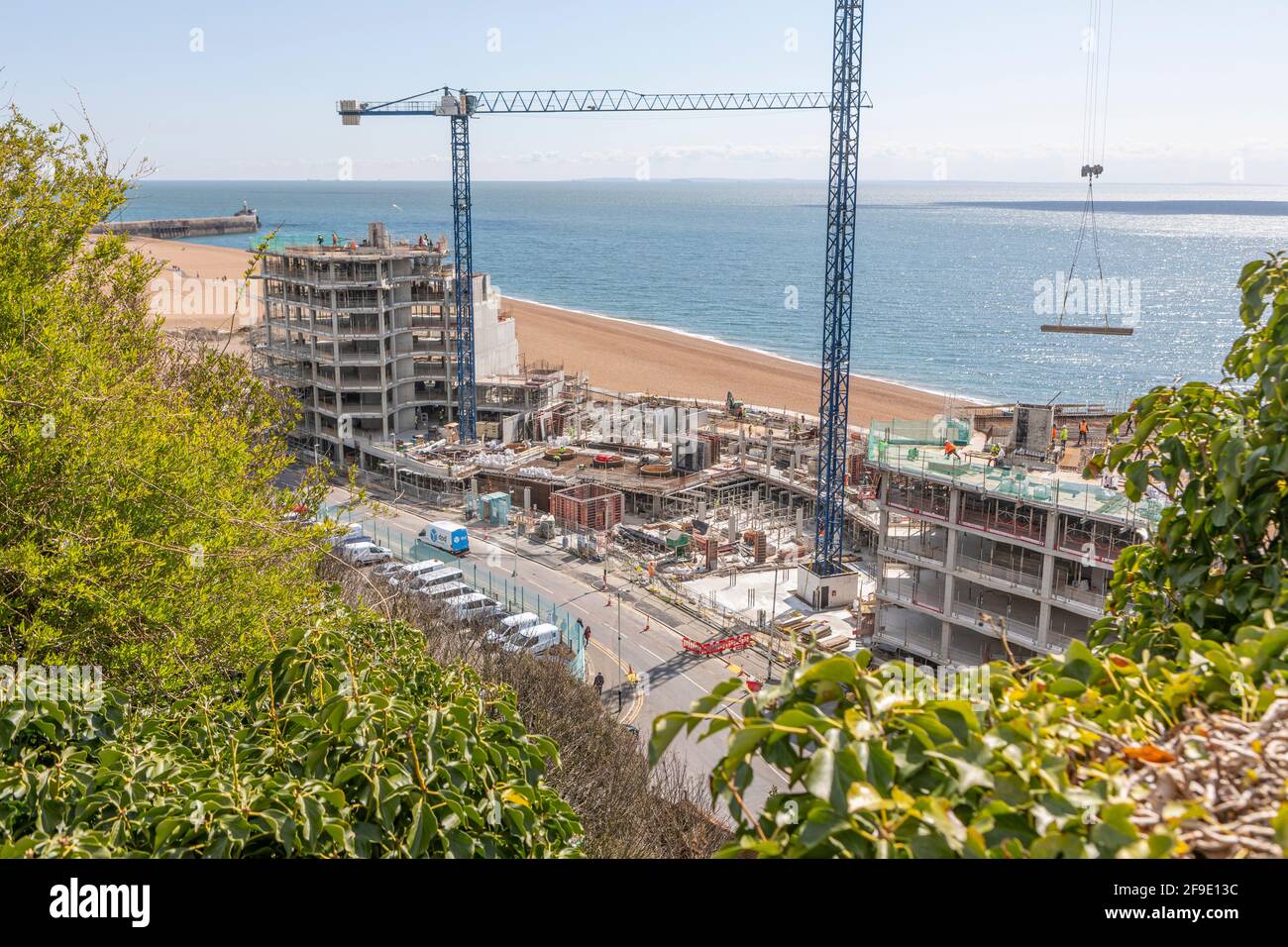 Folkestone beach front development Stock Photo - Alamy