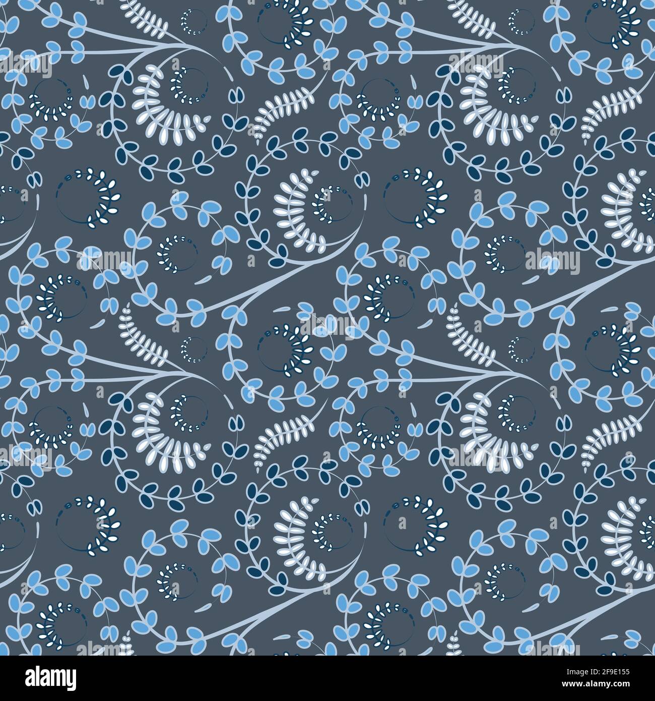 Seamless texture, pattern on a square background - flowers and leaves ...