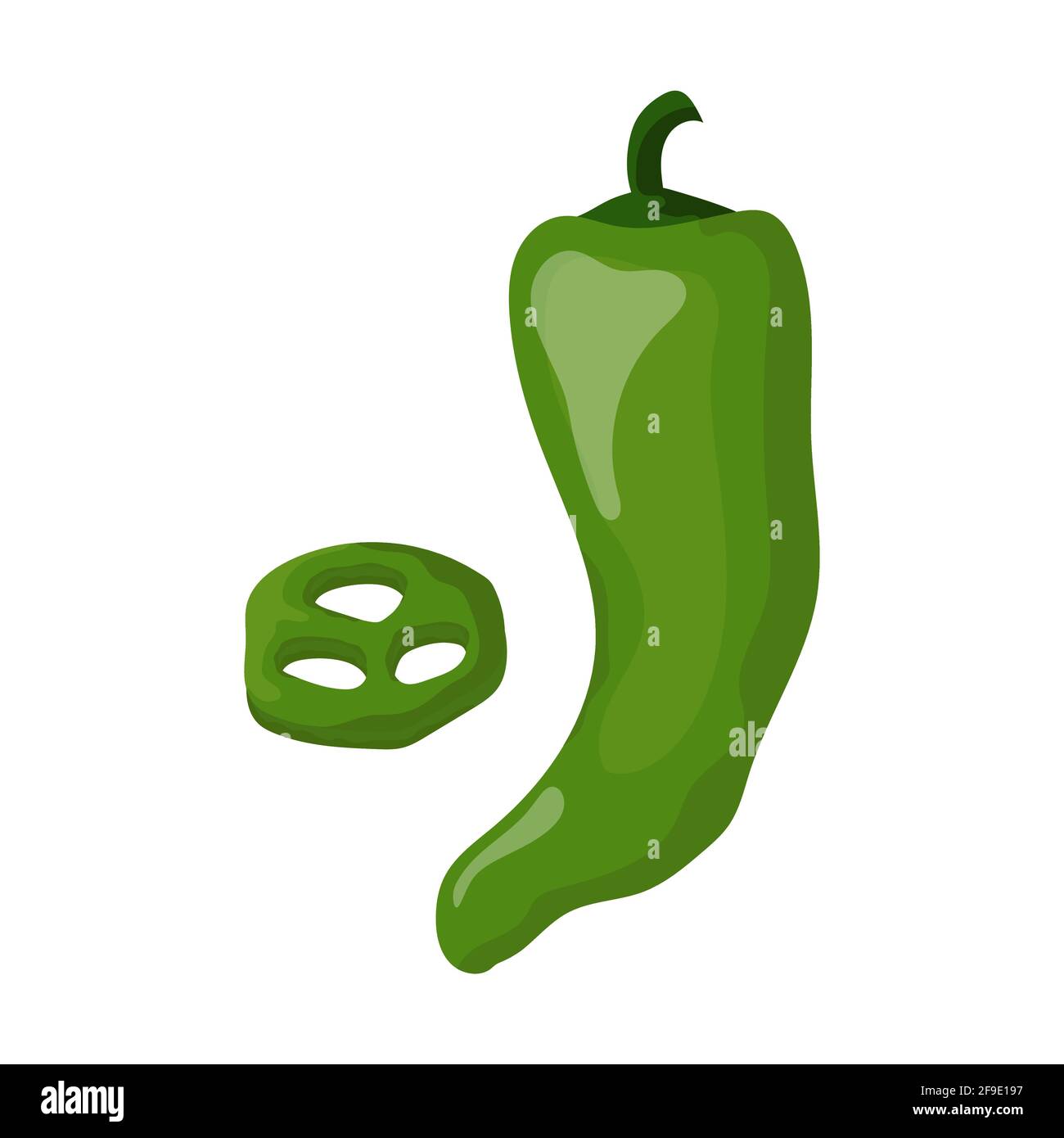 Jalapeno pepper. Spicy slices of pepper Stock Vector Image & Art - Alamy
