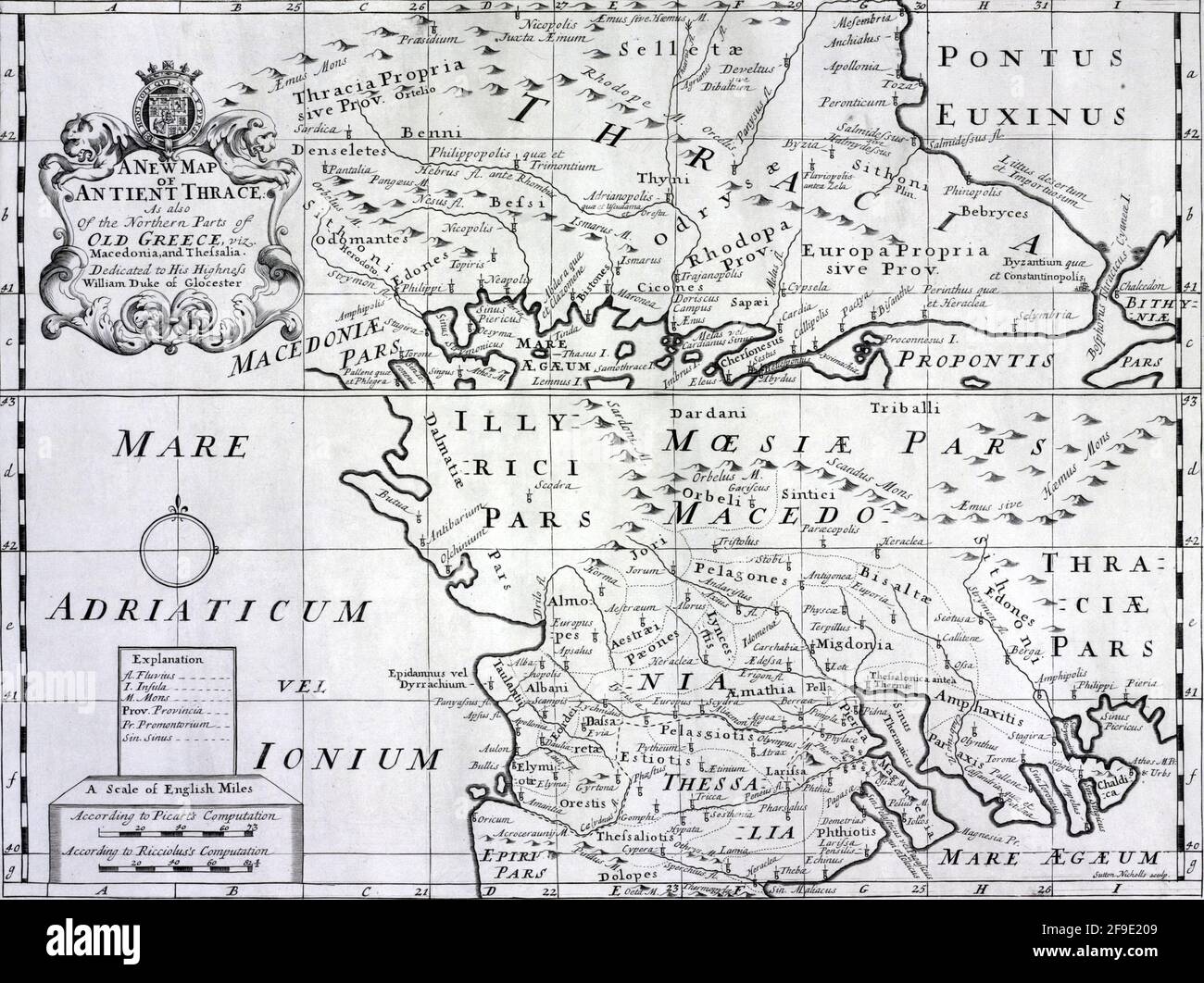 An illustration of 18th century world map Stock Photo - Alamy