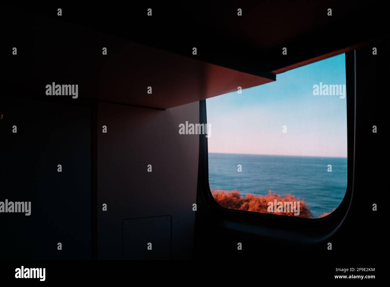Ocean view from train window hi-res stock photography and images - Alamy
