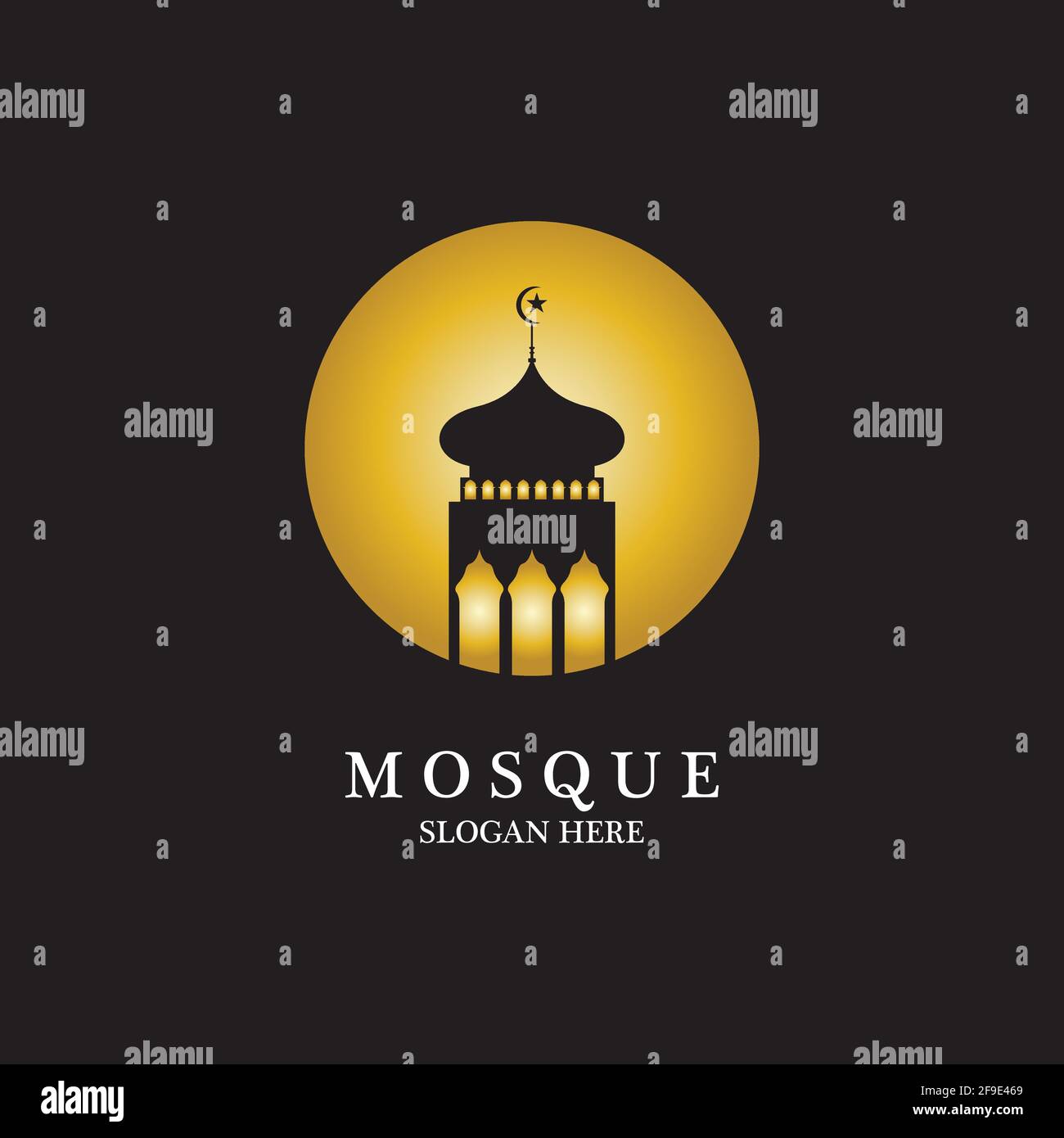 Mosque icon vector Illustration design template Stock Vector Image ...
