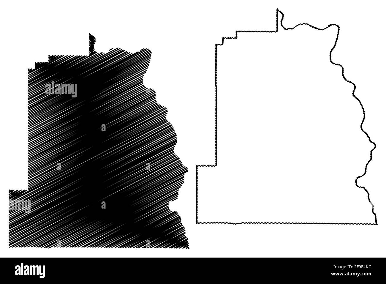 Asotin vector outline map hi-res stock photography and images - Alamy