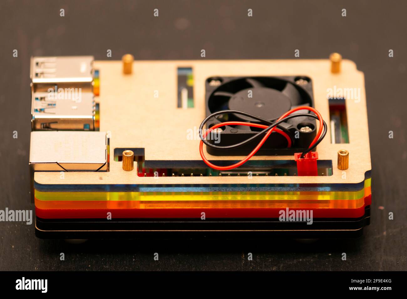 Credit-card-sized single-board microcomputer with connected to gpio ...