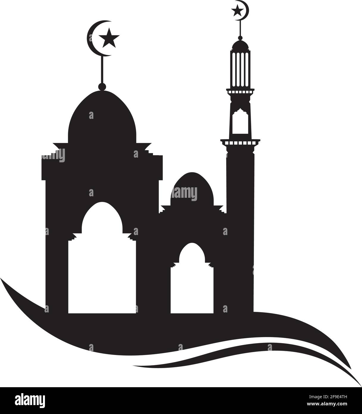 Mosque icon vector Illustration design template Stock Vector Image ...