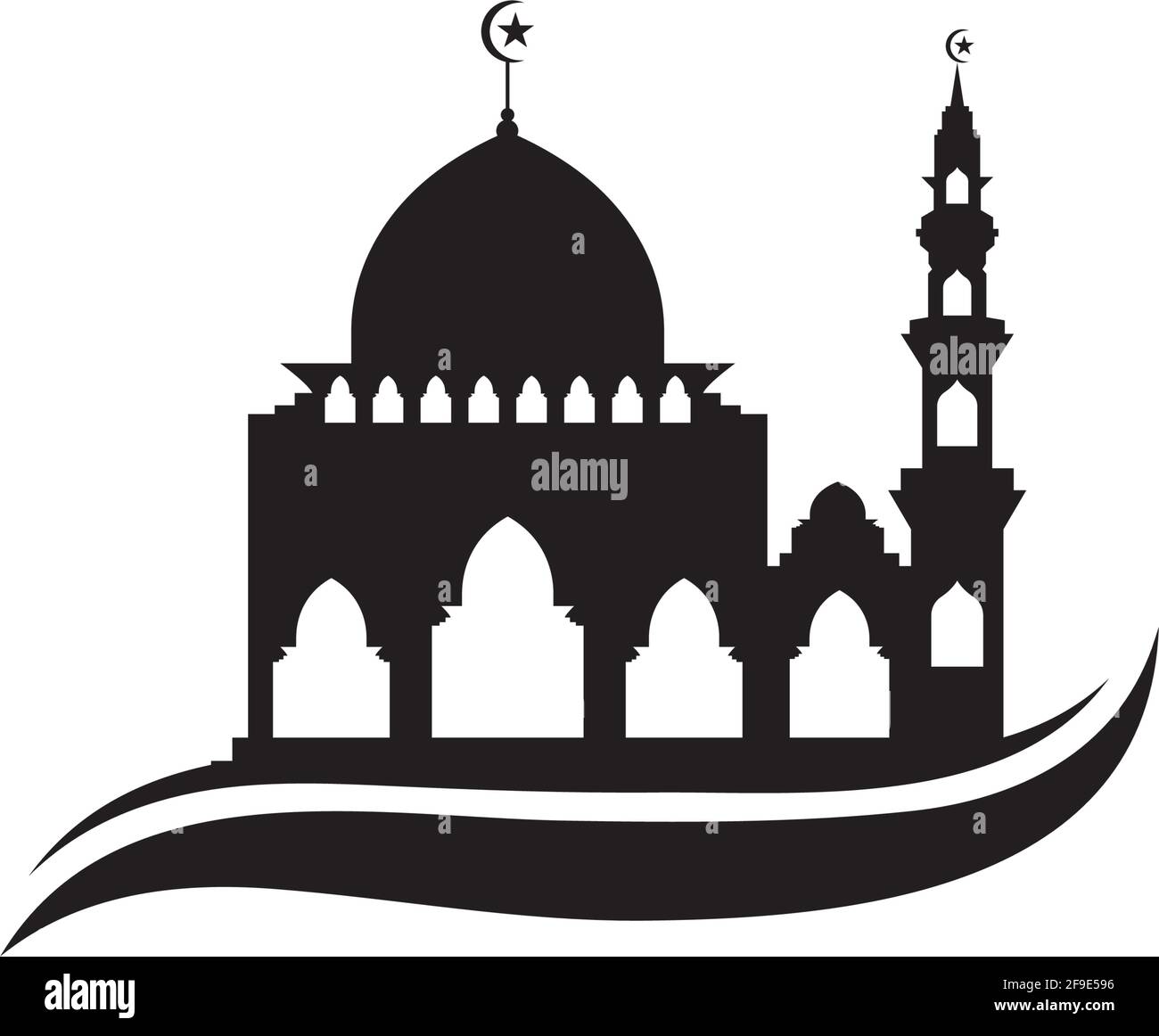 Mosque icon vector Illustration design template Stock Vector Image ...