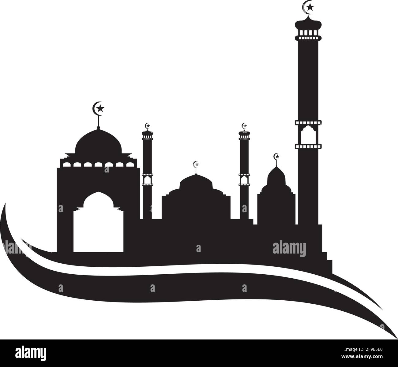 Mosque icon vector Illustration design template Stock Vector Image ...