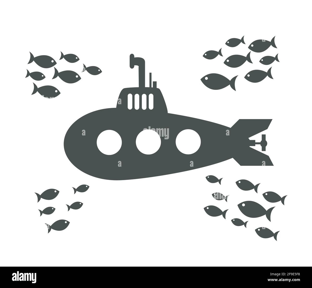 Submarine vector illustration design with fish Stock Vector Image & Art ...
