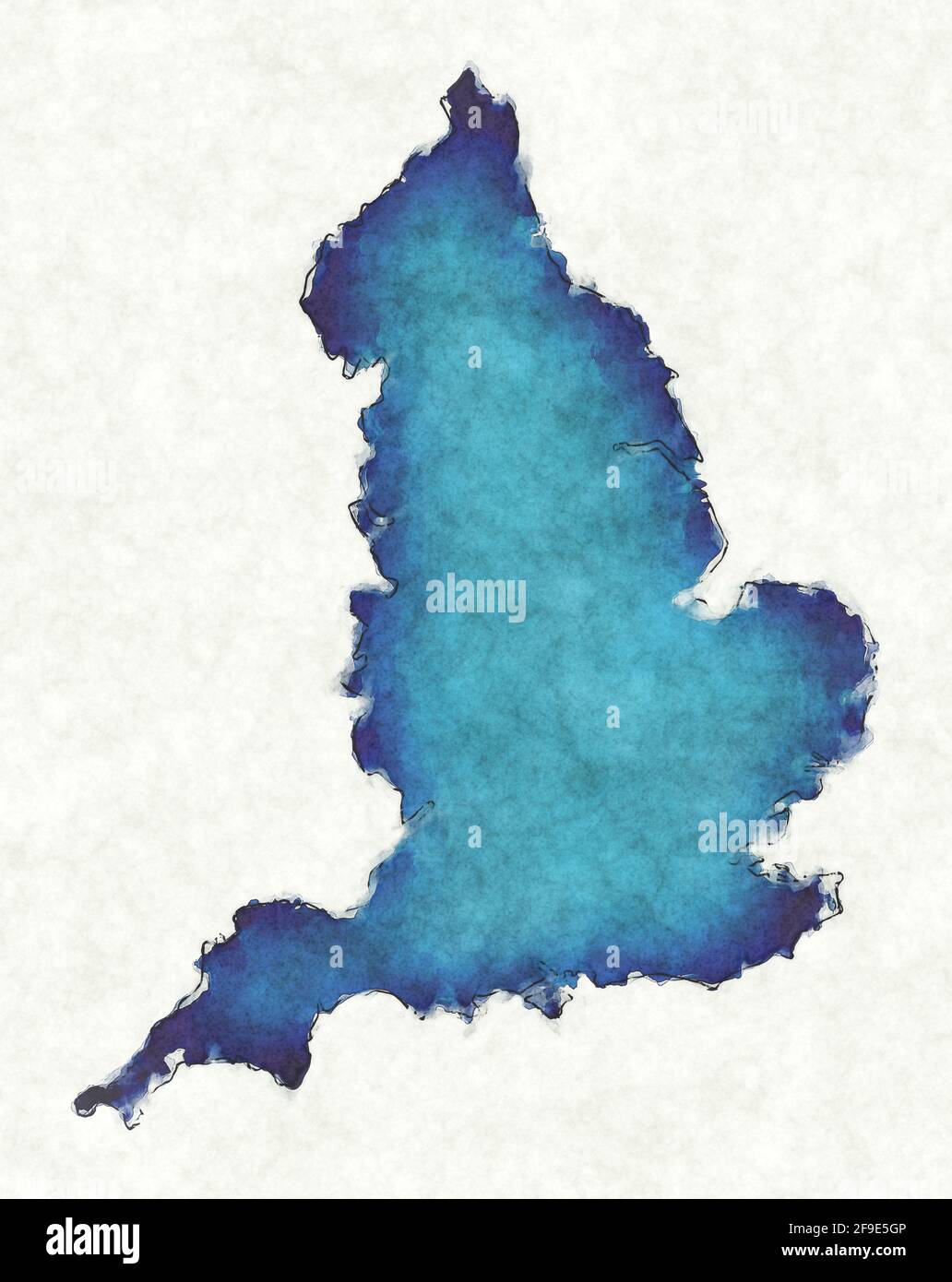 Hand drawn map england hi-res stock photography and images - Alamy