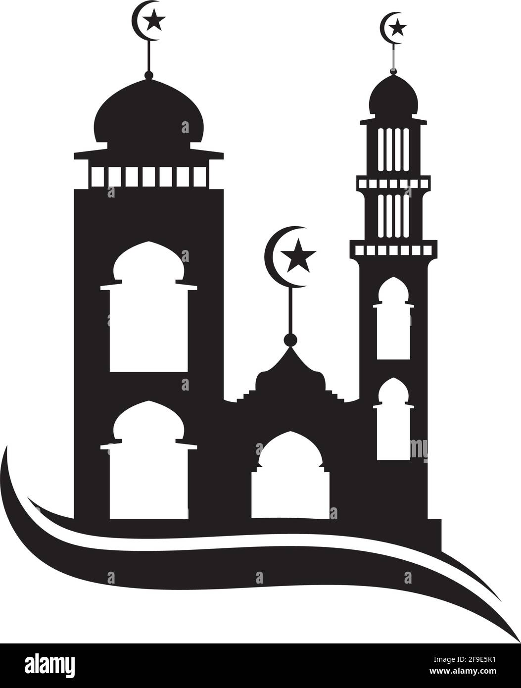Mosque icon vector Illustration design template Stock Vector Image ...