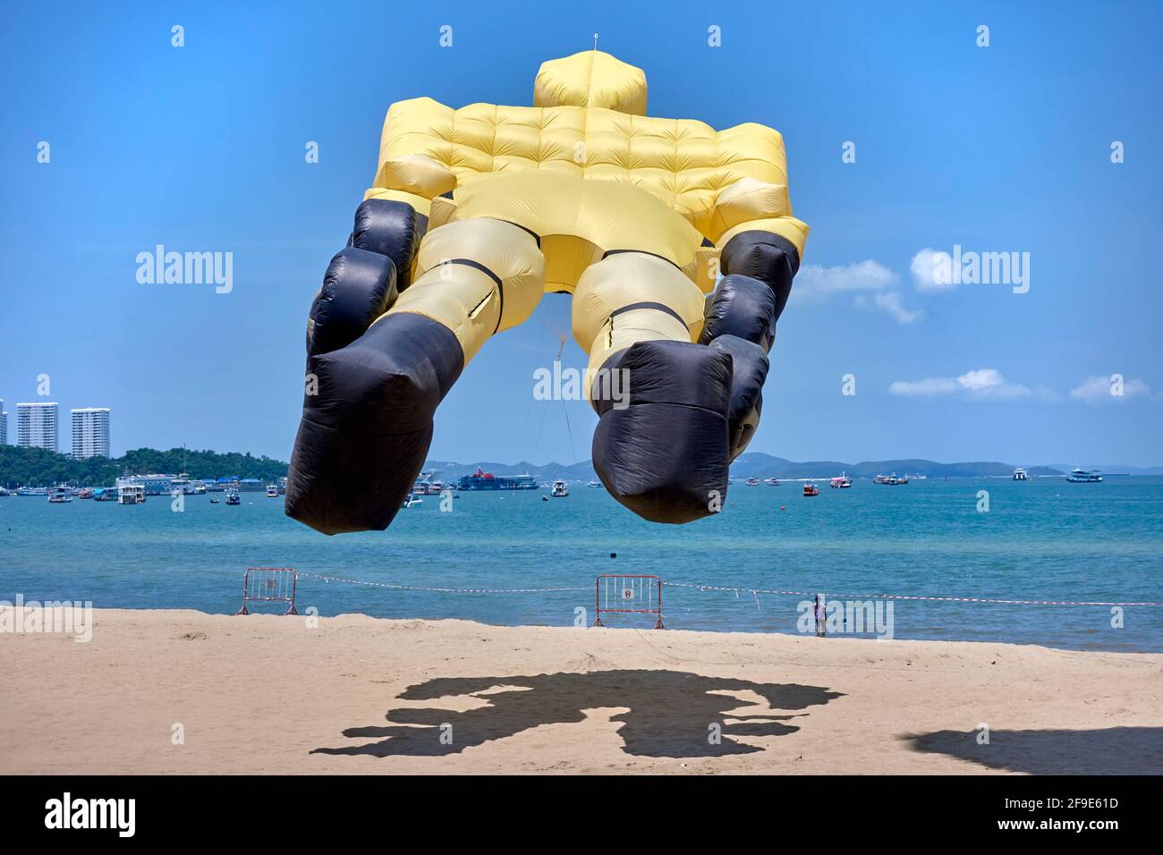 Large kite in the shape of a transformer robot at a kite flying ...